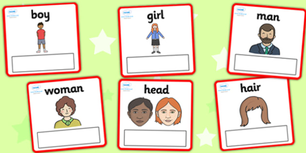 ESL My Body Editable Cards - Body Vocabulary Game