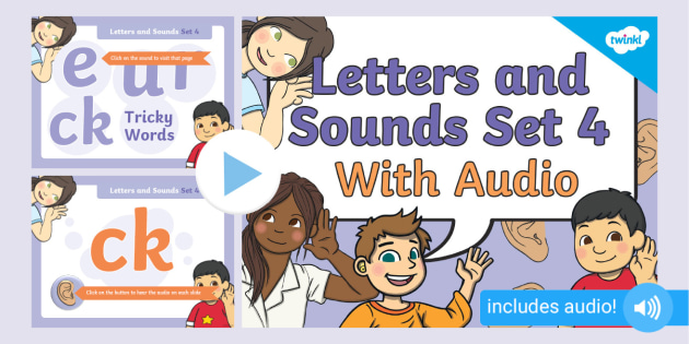 Phase 2 Set 4 Letters and Sounds with Audio (teacher made)