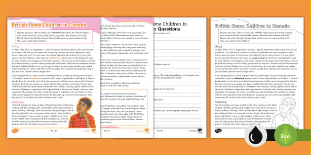 British Home Children in Canada (teacher made)