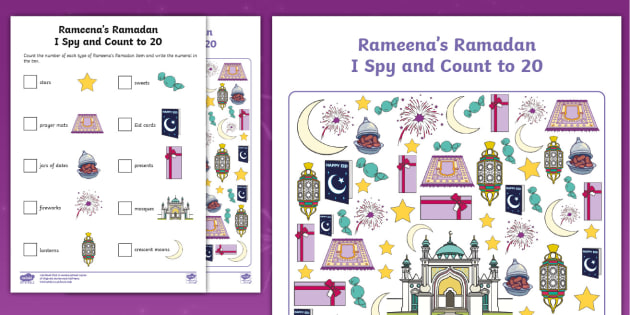 Ramadan Counting to 20 'I-Spy' Activity | Learning Resources