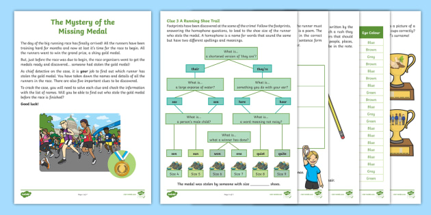 * NEW * KS1 Missing Medal Mystery SPaG Problem-Solving Game - Marathon ...