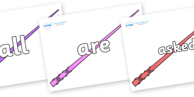 Tricky Words on Wands (teacher made)