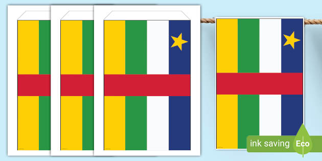 Central African Republic Flag Display Bunting (teacher made)