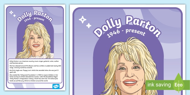 Dolly Parton Information Poster (teacher made) - Twinkl