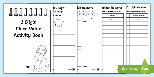 Place Value 2 Digit Numbers Activity Booklet (Teacher-Made)