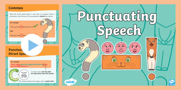 Direct Speech Punctuation | Speech Punctuation PPT