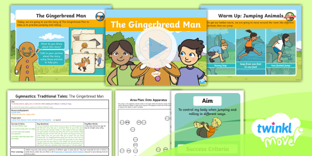 👉 Twinkl Move PE - Y1 Gymnastics: Traditional Tales Lesson 3 - The