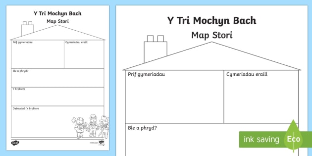 Map Stori 'Y Tri Mochyn Bach' Taflen Weithgaredd