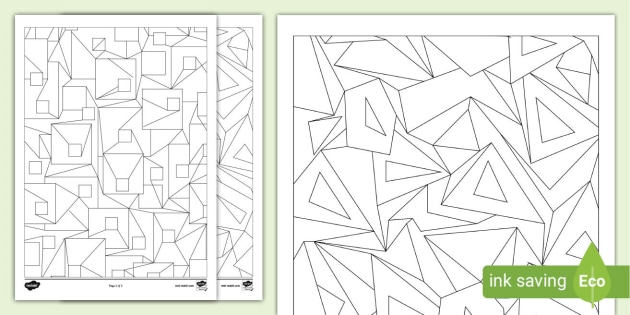Cubism Patterns Mindfulness Colouring (teacher made)
