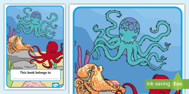 FREE! - Octopus Themed Book Cover (teacher made)