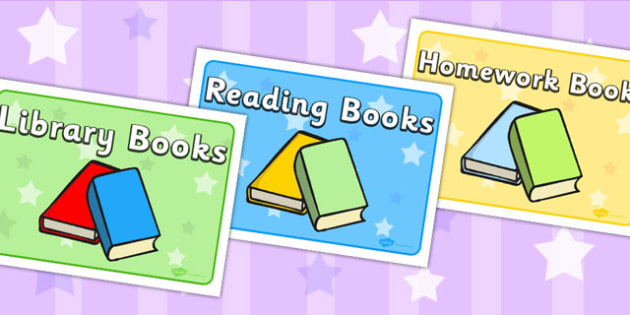 👉 Various Books Display Signs