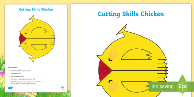 Cutting Skills Chicken (teacher made)