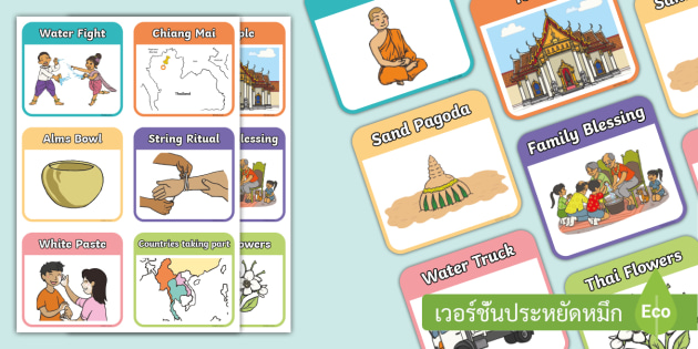 Thailand Songkran Festival 13th April Flashcards