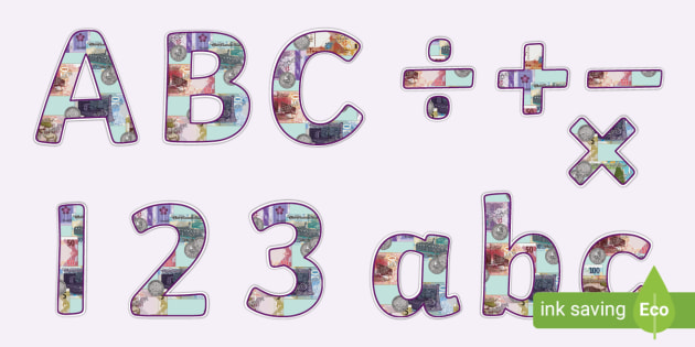 Money Display Letters | twinkl.co.uk