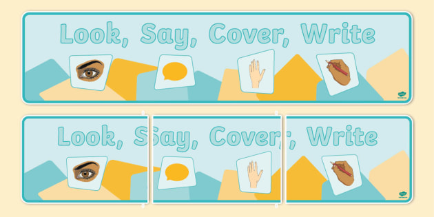Look Say Cover Write Display Banner (teacher made)