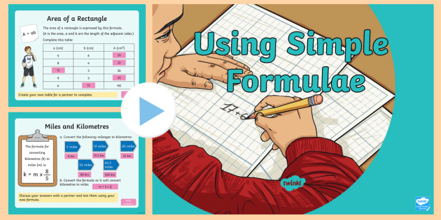 Using Simple Formulas Second Level PowerPoint