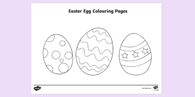 Easter Egg Colouring Page | Colouring Sheet (teacher made)