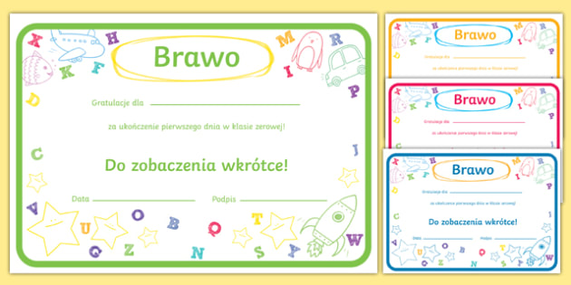 First Day Award Certificates Reception Polish-Polish