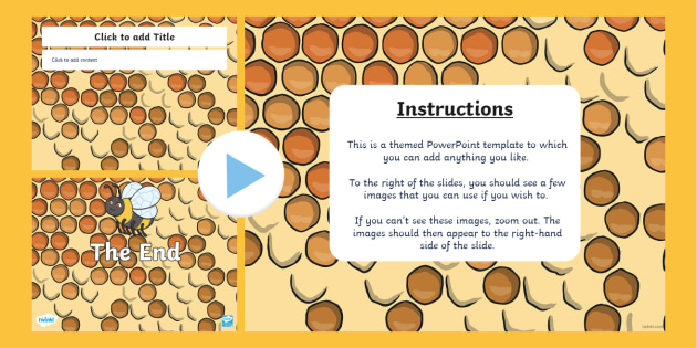 FREE! - Honeycomb Themed Editable PowerPoint Template