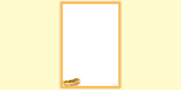 FREE! - Simple Blank Omelette Page Border | Page Borders | Twinkl