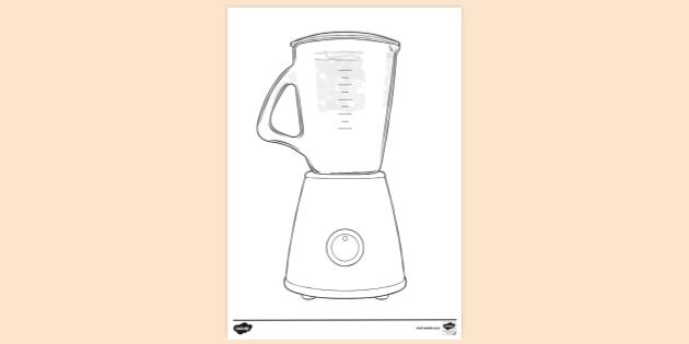 FREE! - Blender with Red Smoothie Colouring Sheet | Colouring Sheets