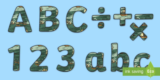 Explorer Display Letters and Numbers Pack (teacher made)