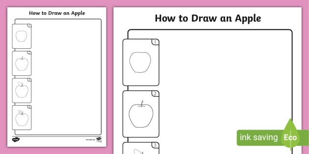FREE! - How to Draw an Apple (teacher made)