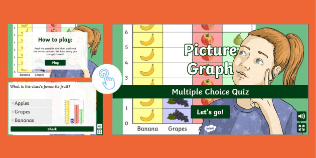 Picture Graph Multiple Choice Quiz (teacher made)