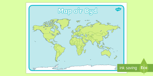 Map o'r Byd (teacher made)
