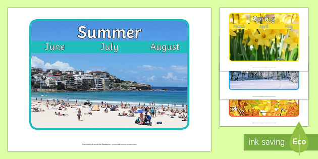 Seasons and Months Display Poster (teacher made)