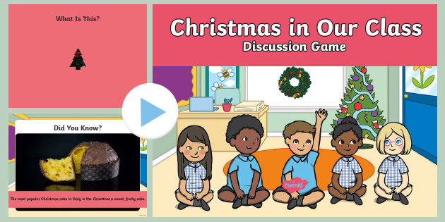 Christmas in Our Class Discussion PowerPoint Game