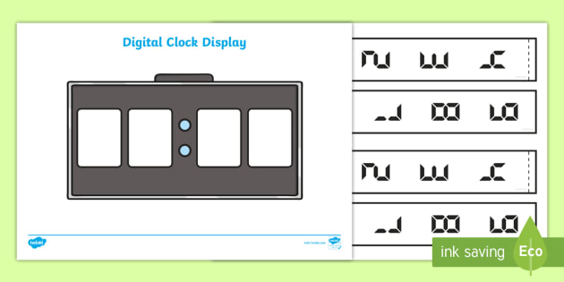 Interactive Digital Clock Display Cut Outs - Interactive Digital Interactive Digital Clock Display Cut Outs - Interactive Digital