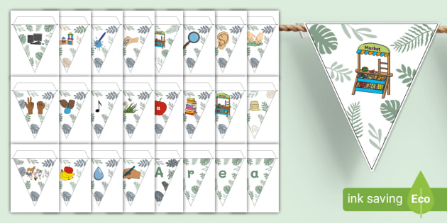 EYFS Botanical Bunting Display Pack - Twinkl