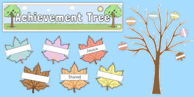 Ready Made Achievement Tree Display Pack Neutral Colours - pack