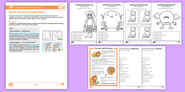 Pre-Key Stage Standards English Language Comprehension and Reading ...