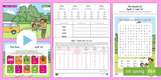 Year 1 Term 1A Week 6 Spelling Pack (Hecho por educadores)