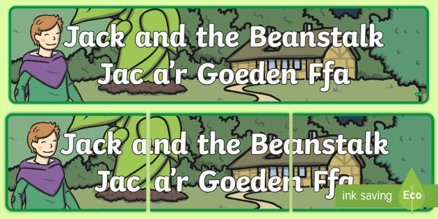 Jack and the Beanstalk Display Banner English/Welsh