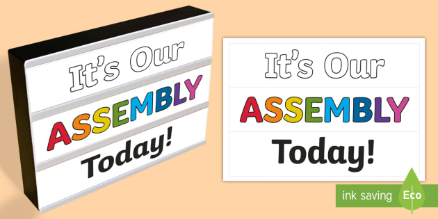 Assembly Day Light Box Inserts - Australia, EYLF, Display, Classroom Decor