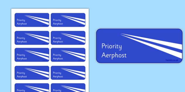 Irish Air Mail Postage Stamps Cut Outs (teacher made)