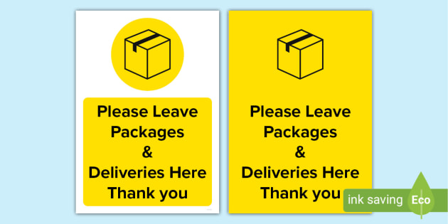 FREE! - Delivery Here Sign Posters – Signs – Twinkl Resources