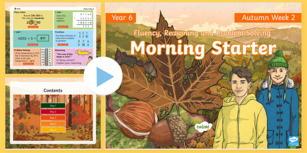 Year 6 Maths Autumn Morning Starter PowerPoint 2