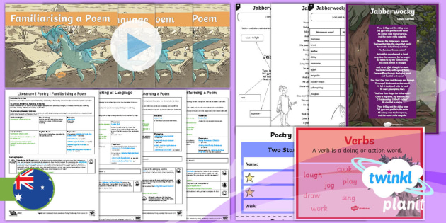 PlanIt English Year 5 Animals: Jabberwocky Poetry Genre Unit Pack