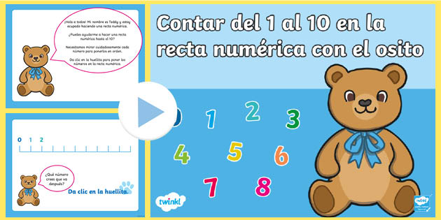 PowerPoint: Construyendo la recta numérica hasta el 10