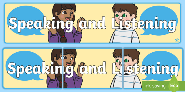 Speaking And Listening Display Banner (teacher made)