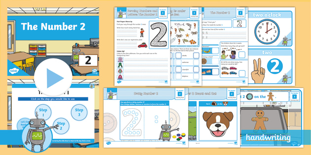Twinkl Handwriting: Number Formation - The Number 2 Activity Pack