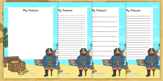 My Treasure Pirate Writing Frame - pirate writing frame, pirate writing