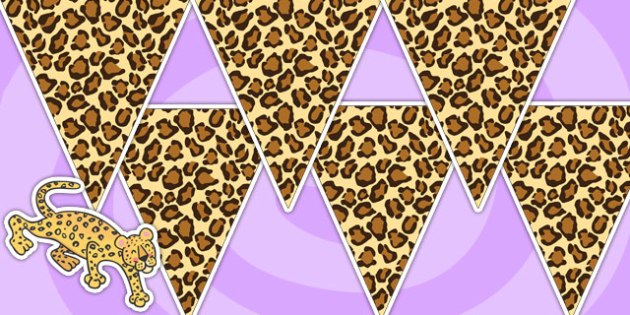 Leopard Pattern Bunting (teacher made)