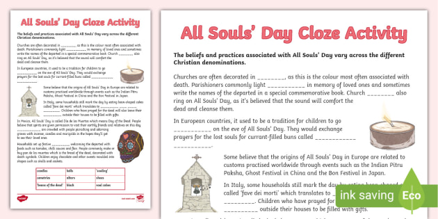 All Souls' Day Activity KS2 | Saints | Resources