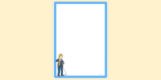 FREE! - Electrician Page Border | Page Borders | Twinkl Resources