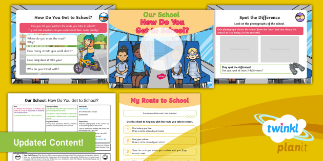 Geography: Our School: How Do You Get to School? Year 1 Lesson Pack 5